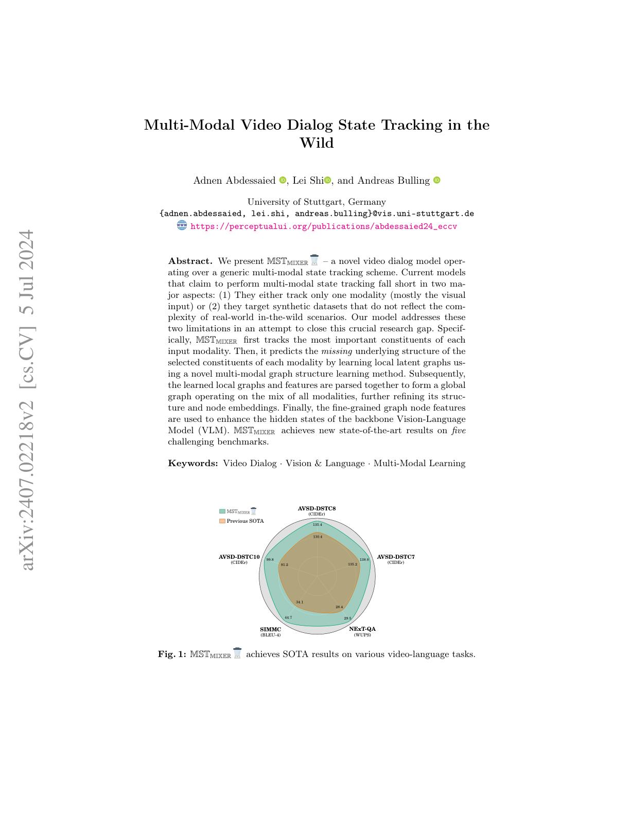 Multi-Modal Video Dialog State Tracking in the Wild