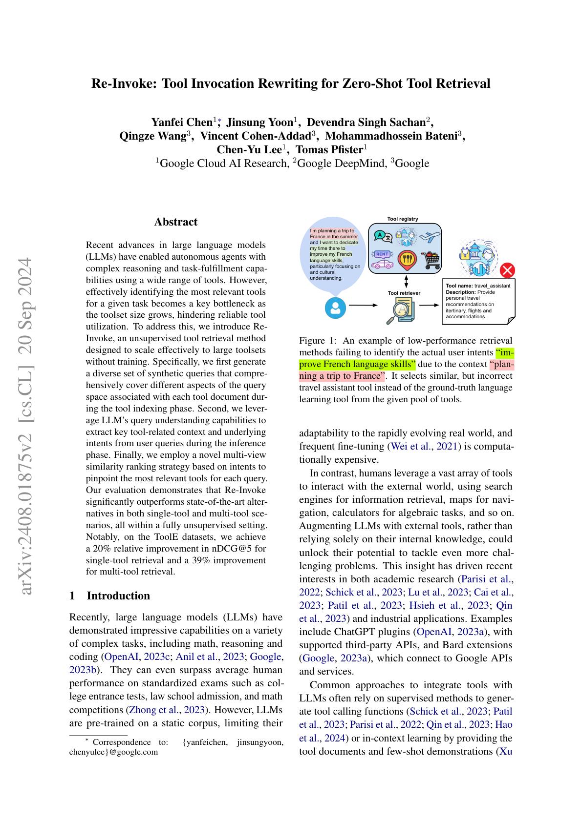 Re-Invoke: Tool Invocation Rewriting for Zero-Shot Tool Retrieval