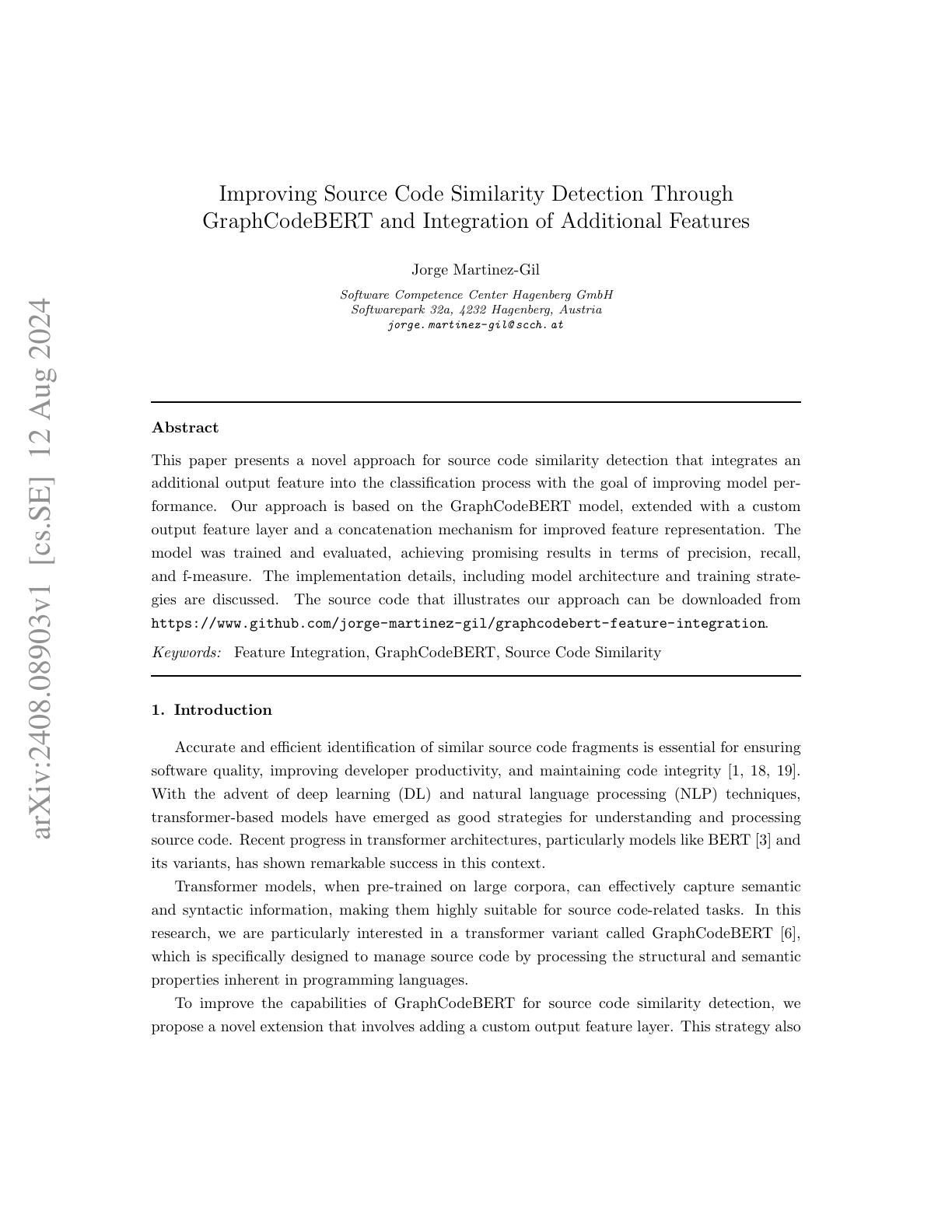 Improving Source Code Similarity Detection Through Graphcodebert And Integration Of Additional 0247