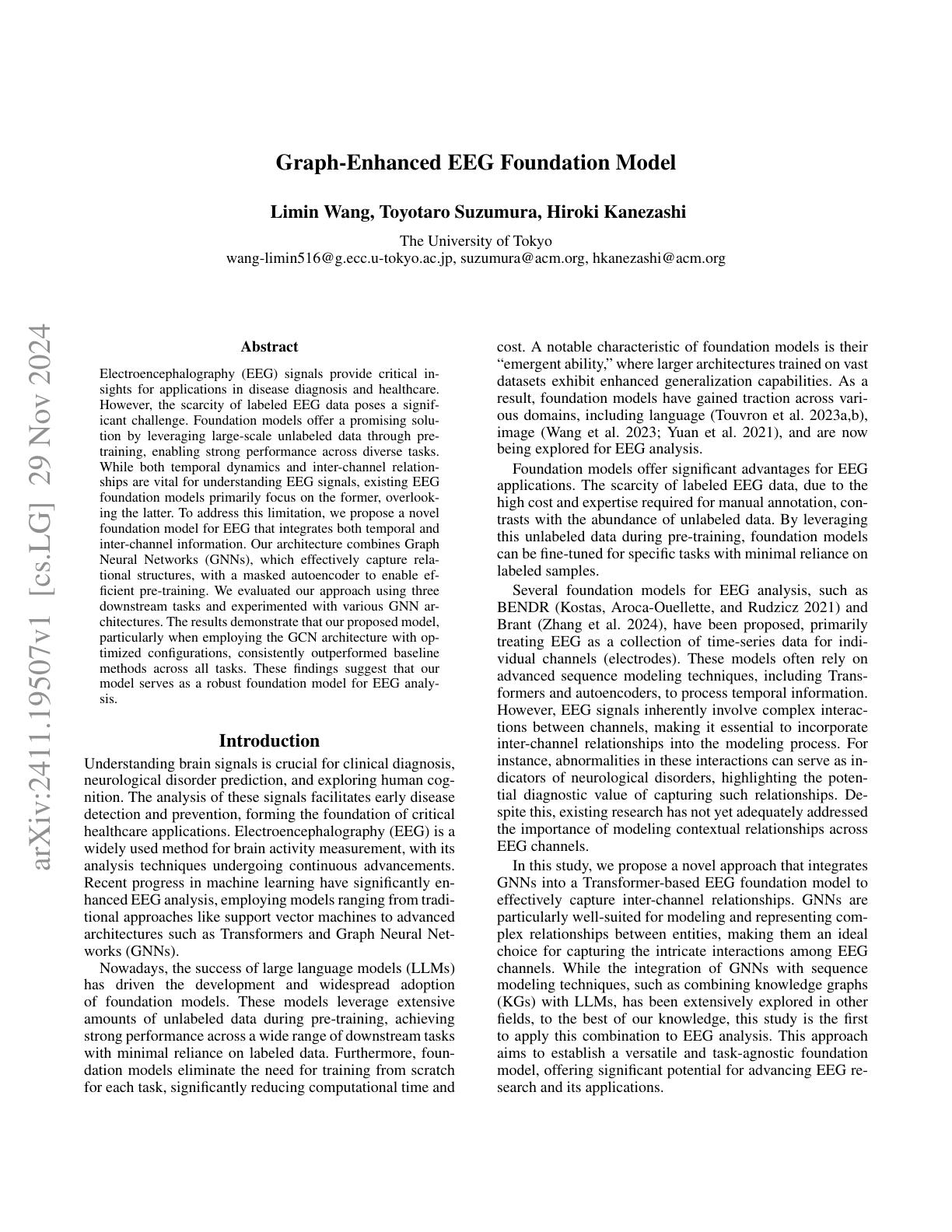 Graph-Enhanced EEG Foundation Model