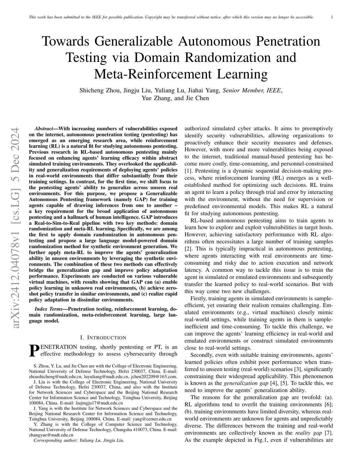 Towards Generalizable Autonomous Penetration Testing via Domain ...