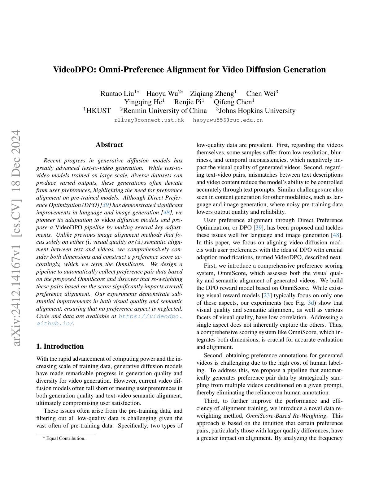 videodpo-omni-preference-alignment-for-video-diffusion-generation