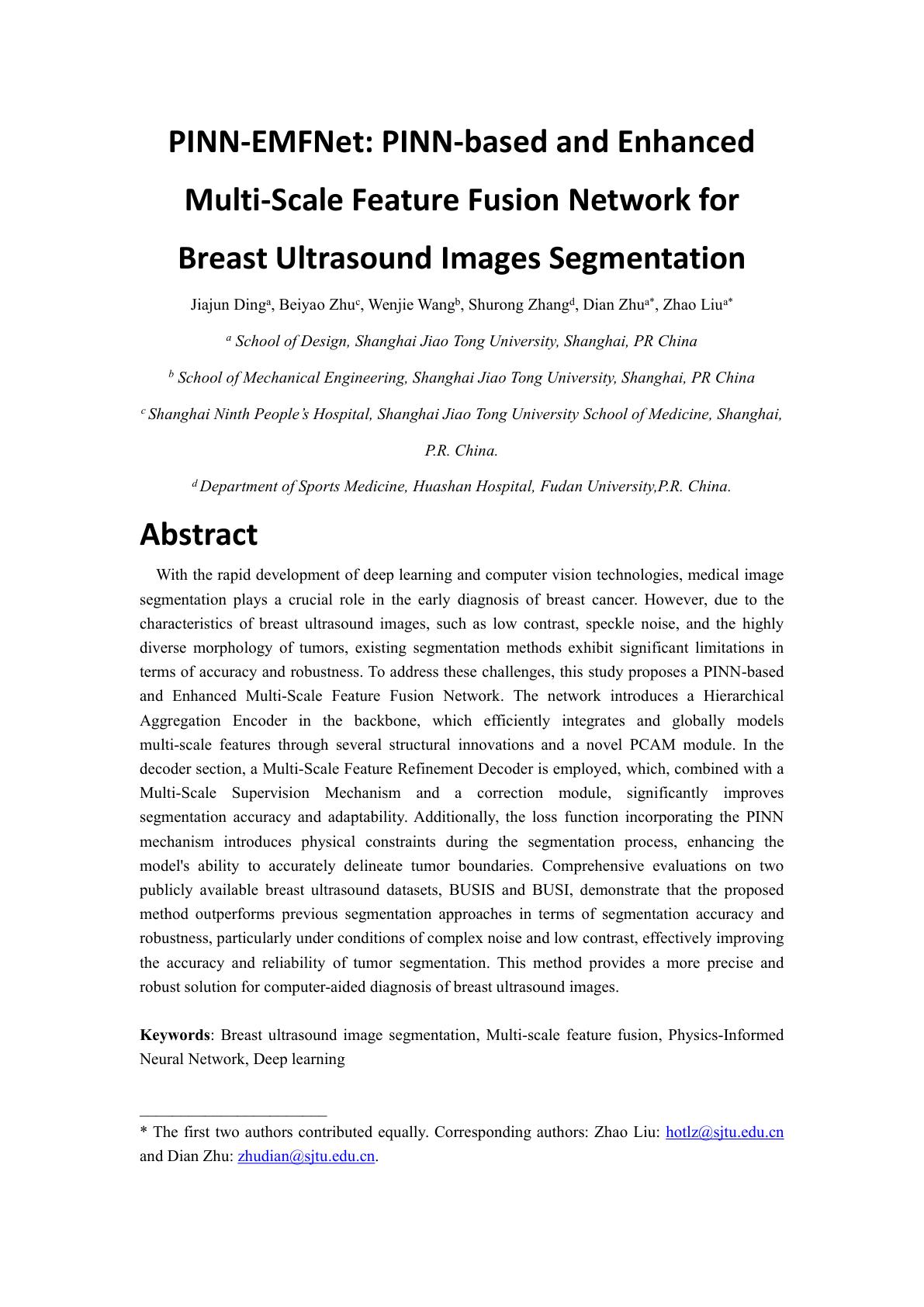 PINN-EMFNet: PINN-based and Enhanced Multi-Scale Feature Fusion Network ...