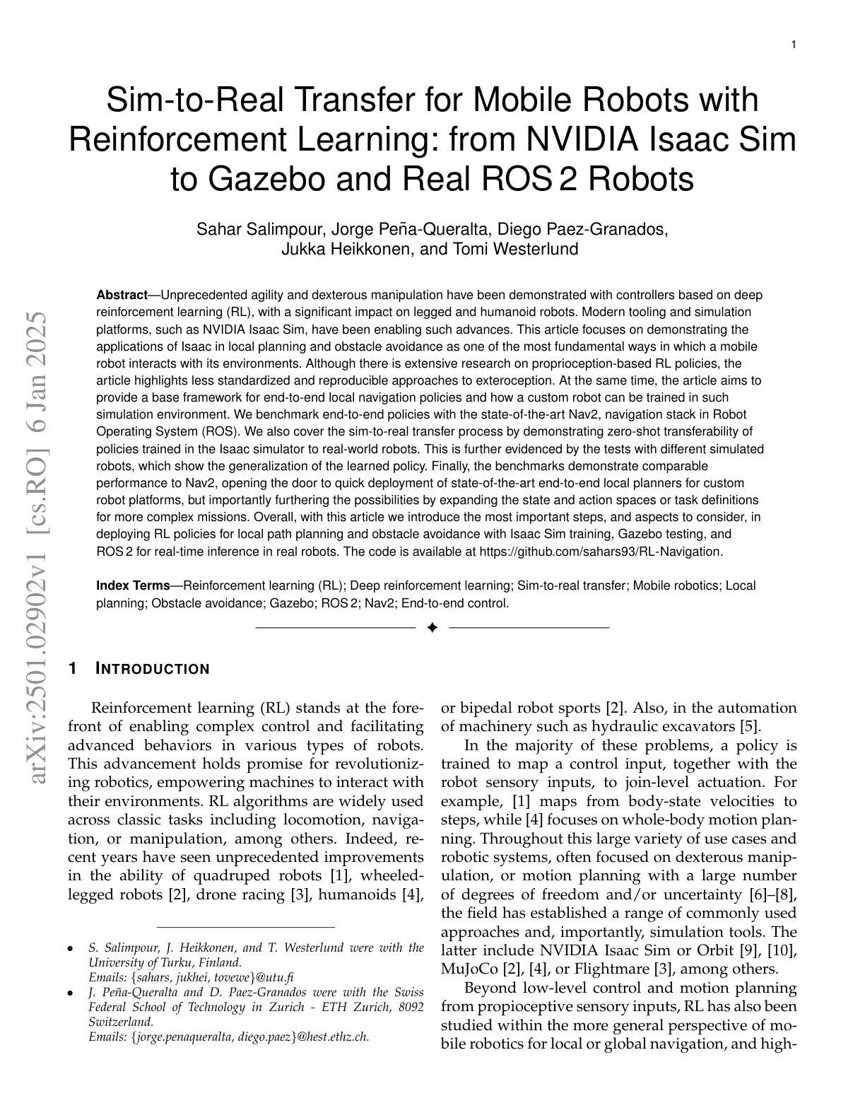 Sim-to-Real Transfer for Mobile Robots with Reinforcement Learning ...