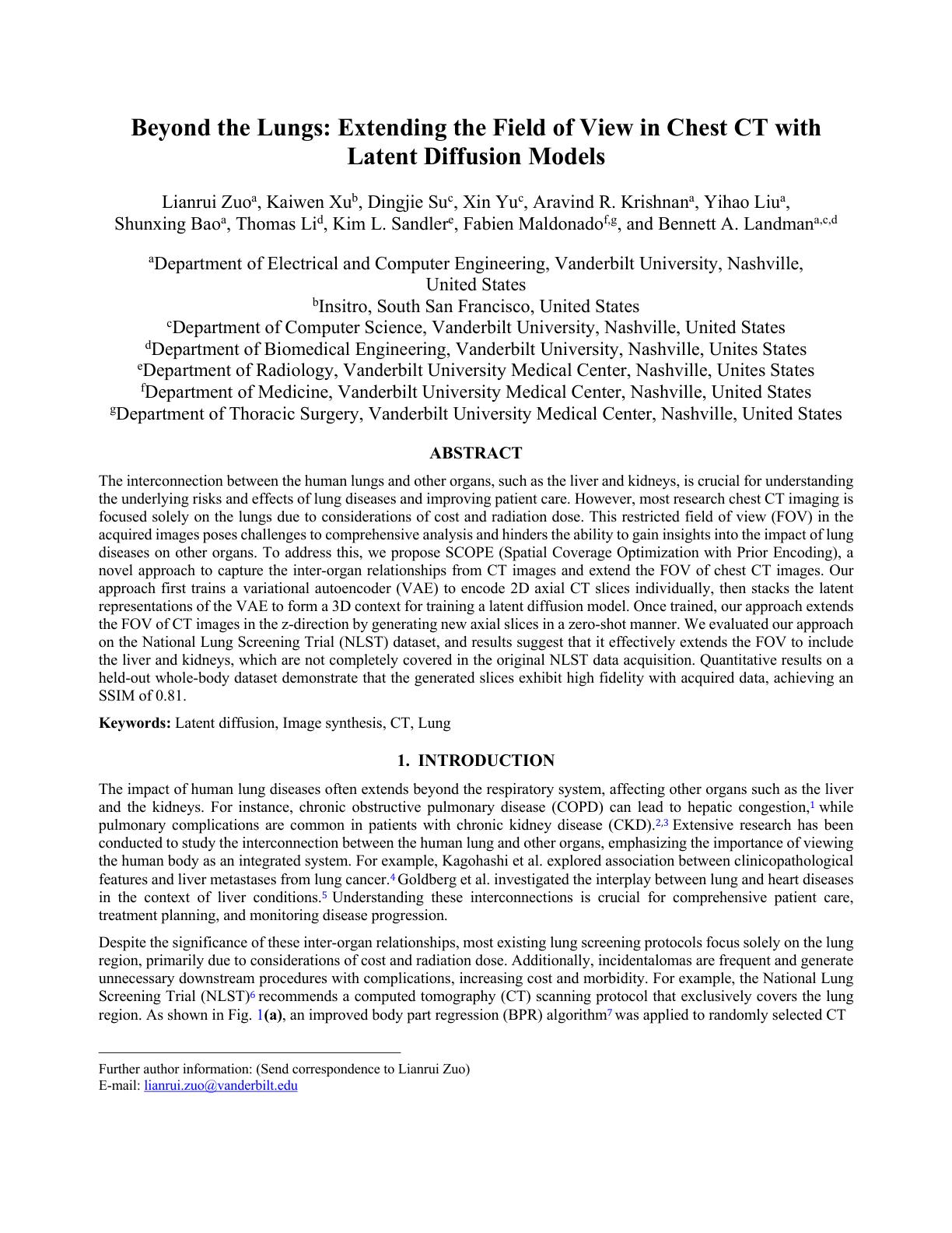Beyond the Lungs: Extending the Field of View in Chest CT with Latent ...