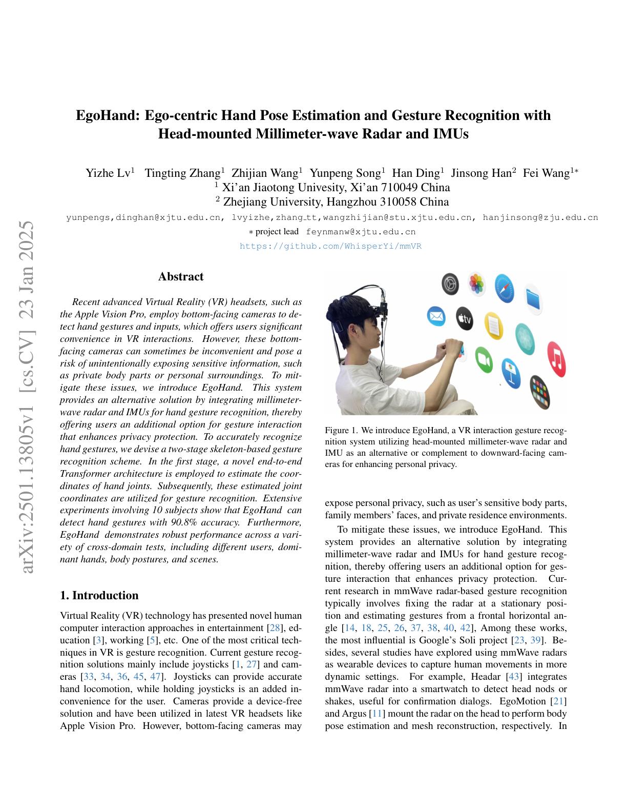 EgoHand: Ego-centric Hand Pose Estimation and Gesture Recognition with ...