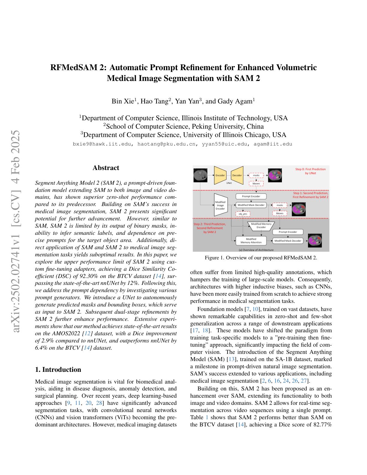 RFMedSAM 2: Automatic Prompt Refinement for Enhanced Volumetric Medical ...