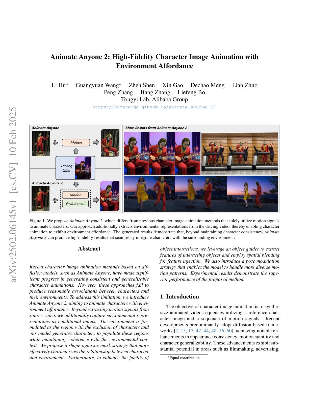 Animate Anyone 2: High-Fidelity Character Image Animation with ...