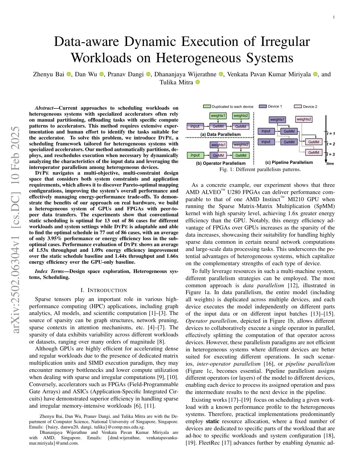 Data-aware Dynamic Execution of Irregular Workloads on Heterogeneous Systems