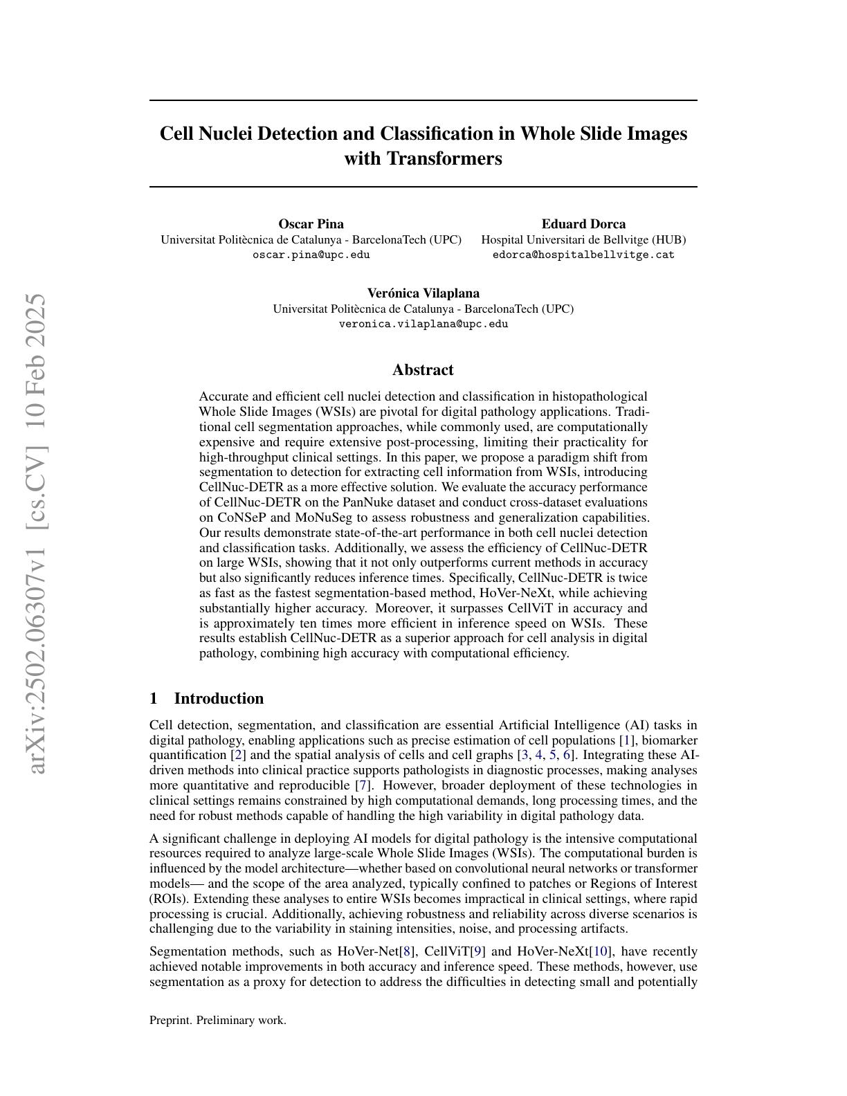 Cell Nuclei Detection and Classification in Whole Slide Images with ...