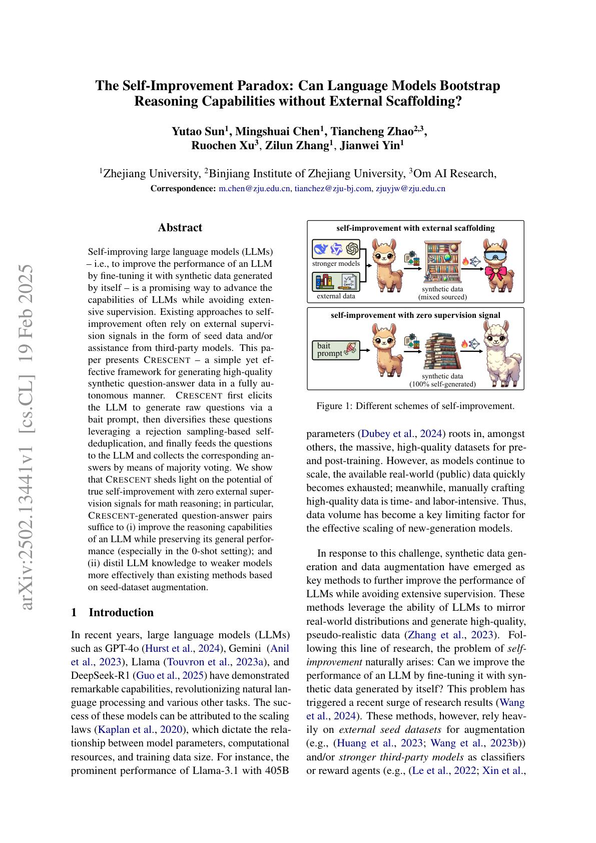 The Self-Improvement Paradox: Can Language Models Bootstrap Reasoning ...