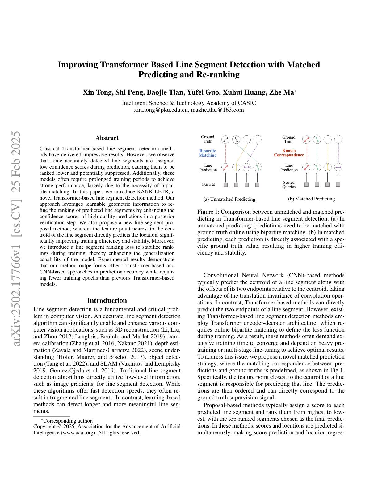 Improving Transformer Based Line Segment Detection with Matched ...