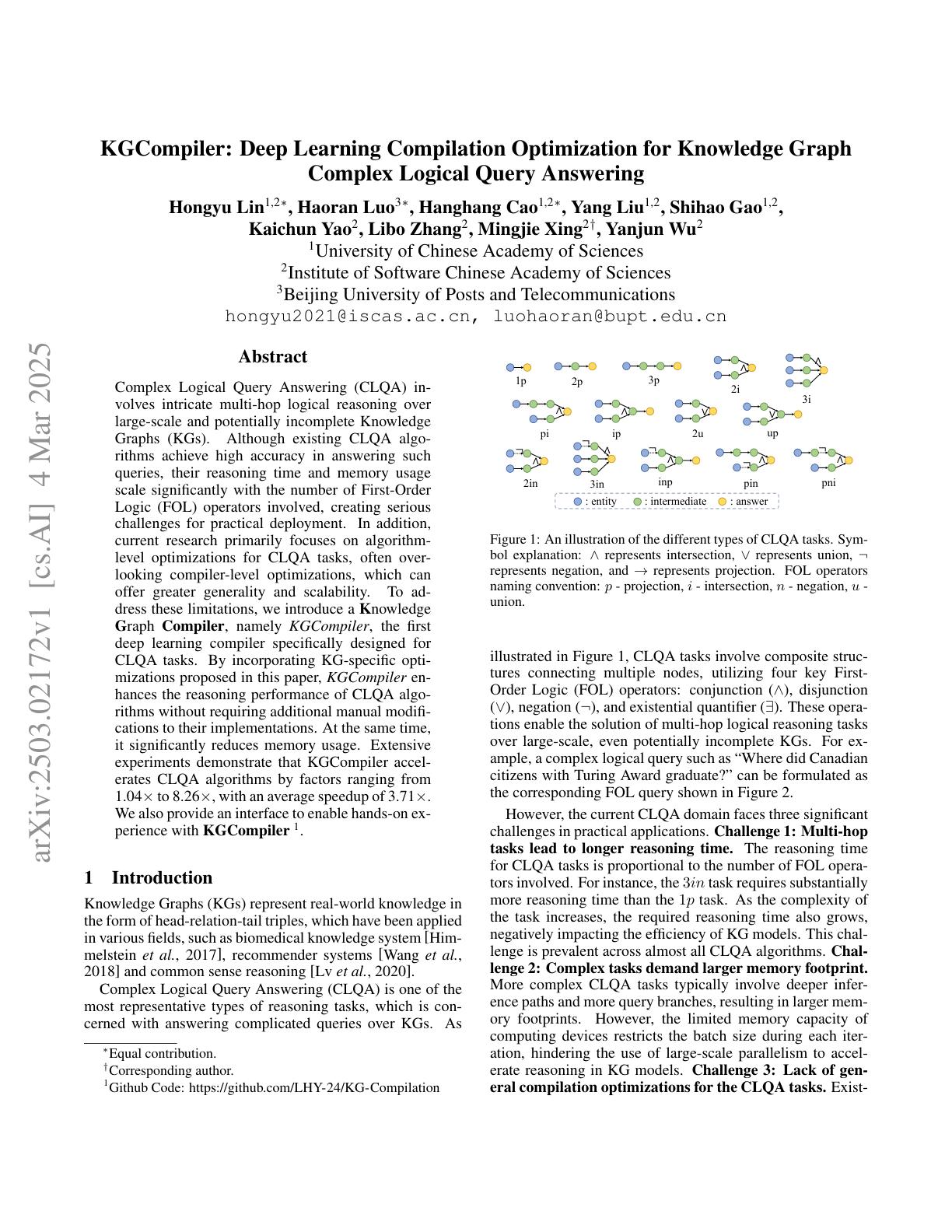 KGCompiler: Deep Learning Compilation Optimization for Knowledge Graph ...