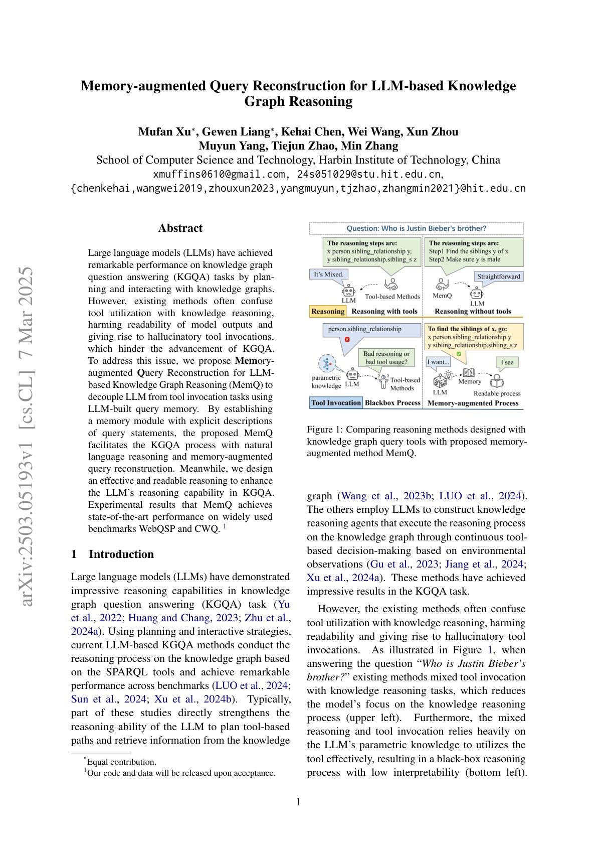 Memory-augmented Query Reconstruction for LLM-based Knowledge Graph ...