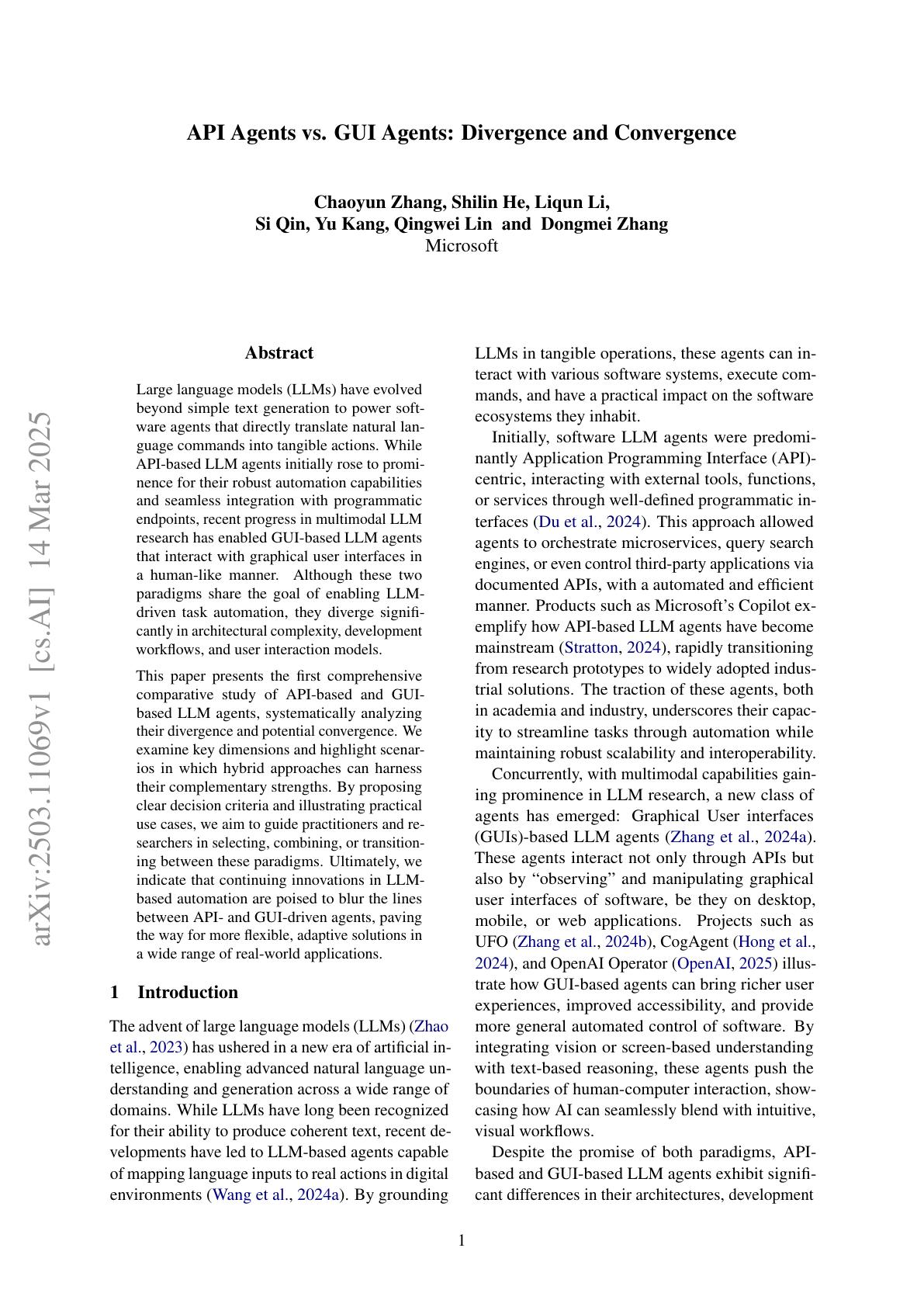 API Agents vs. GUI Agents: Divergence and Convergence