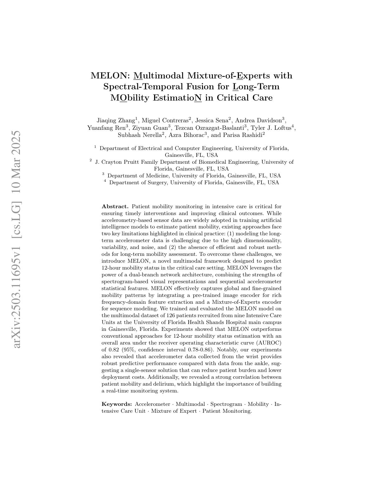 MELON: Multimodal Mixture-of-Experts with Spectral-Temporal Fusion for ...