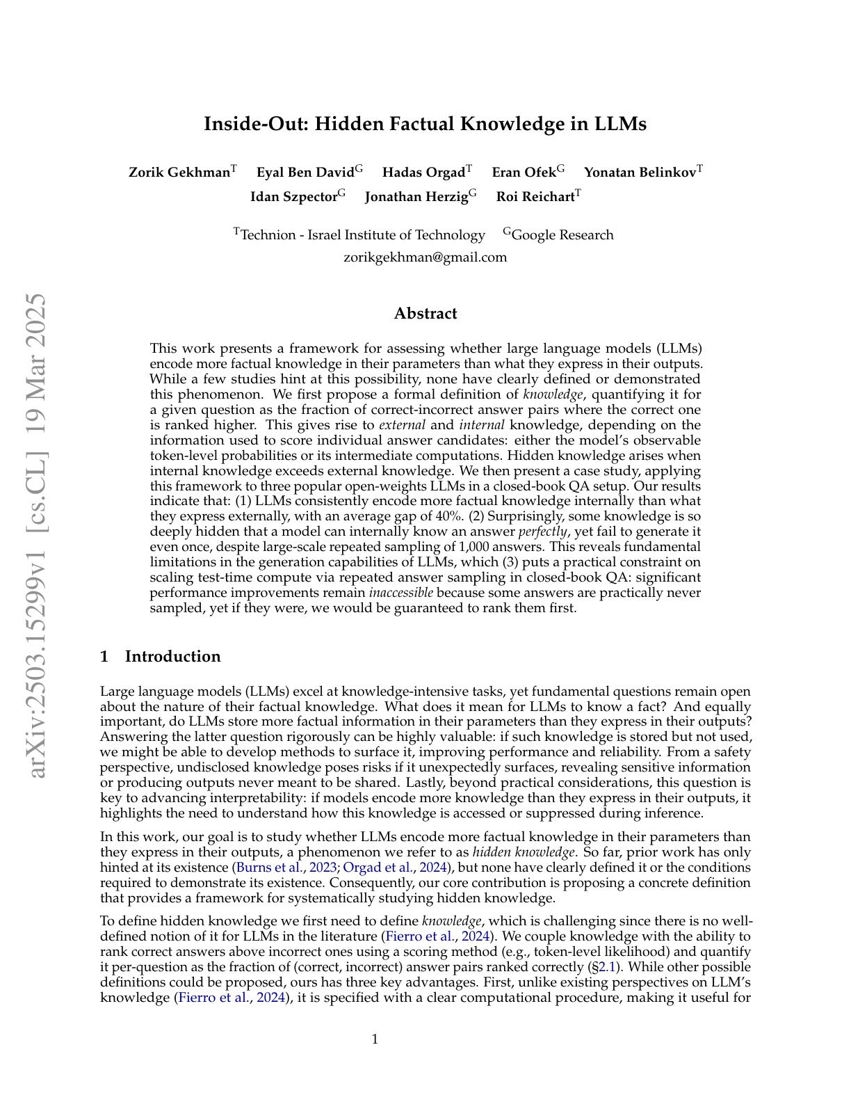 Inside-Out: Hidden Factual Knowledge in LLMs