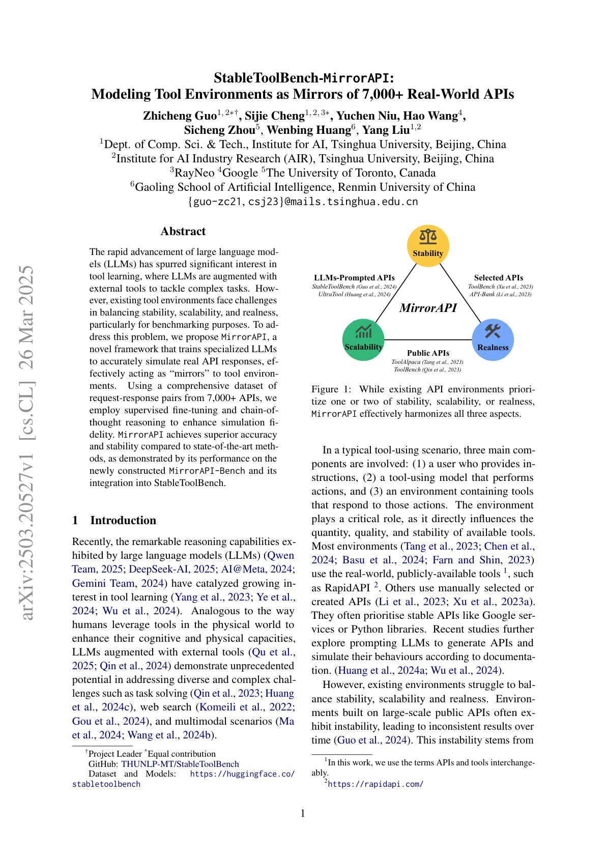 Stabletoolbench Mirrorapi Modeling Tool Environments As Mirrors Of
