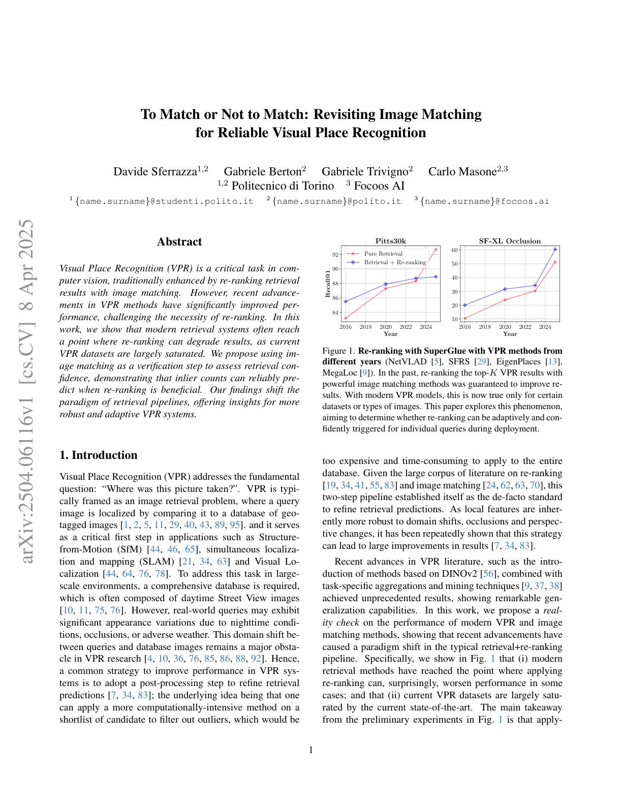 To Match or Not to Match: Revisiting Image Matching for Reliable Visual ...