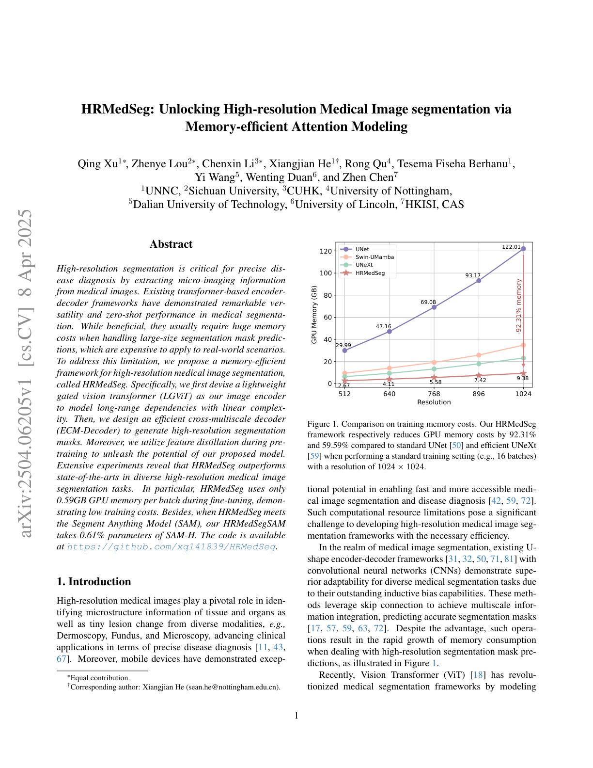 HRMedSeg: Unlocking High-resolution Medical Image segmentation via ...