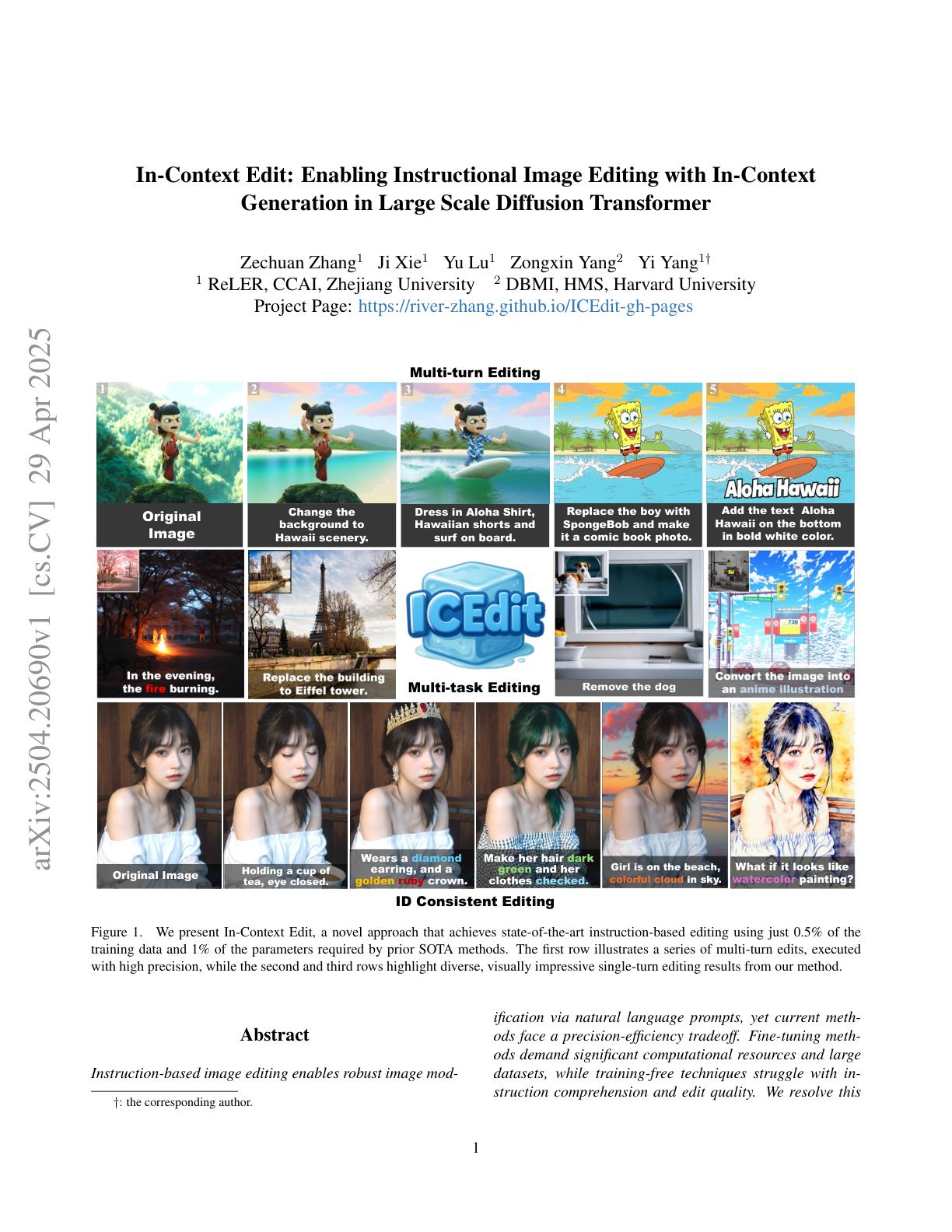 In-Context Edit: Enabling Instructional Image Editing with In-Context ...