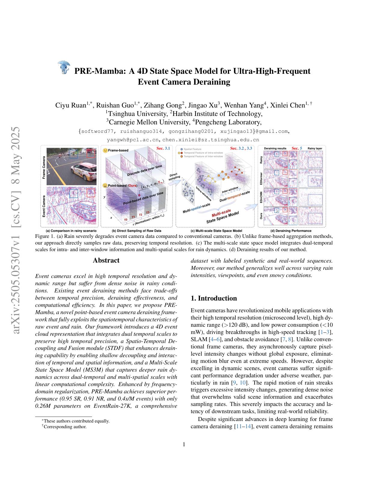 PRE-Mamba: A 4D State Space Model for Ultra-High-Frequent Event Camera ...