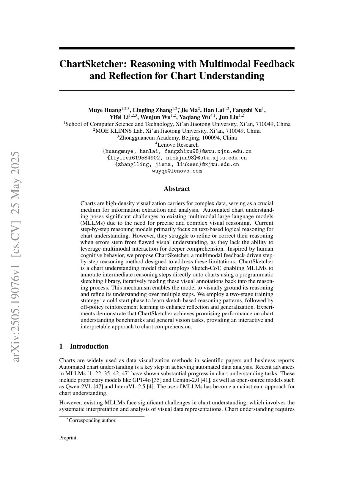 ChartSketcher: Reasoning with Multimodal Feedback and Reflection for ...