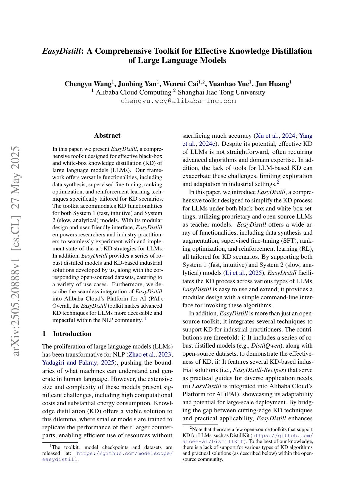 EasyDistill: A Comprehensive Toolkit for Effective Knowledge ...