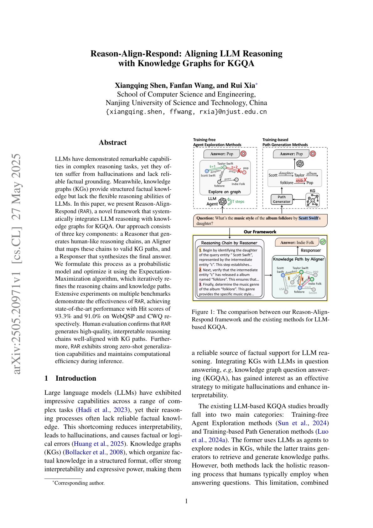 Reason-Align-Respond: Aligning LLM Reasoning with Knowledge Graphs for KGQA