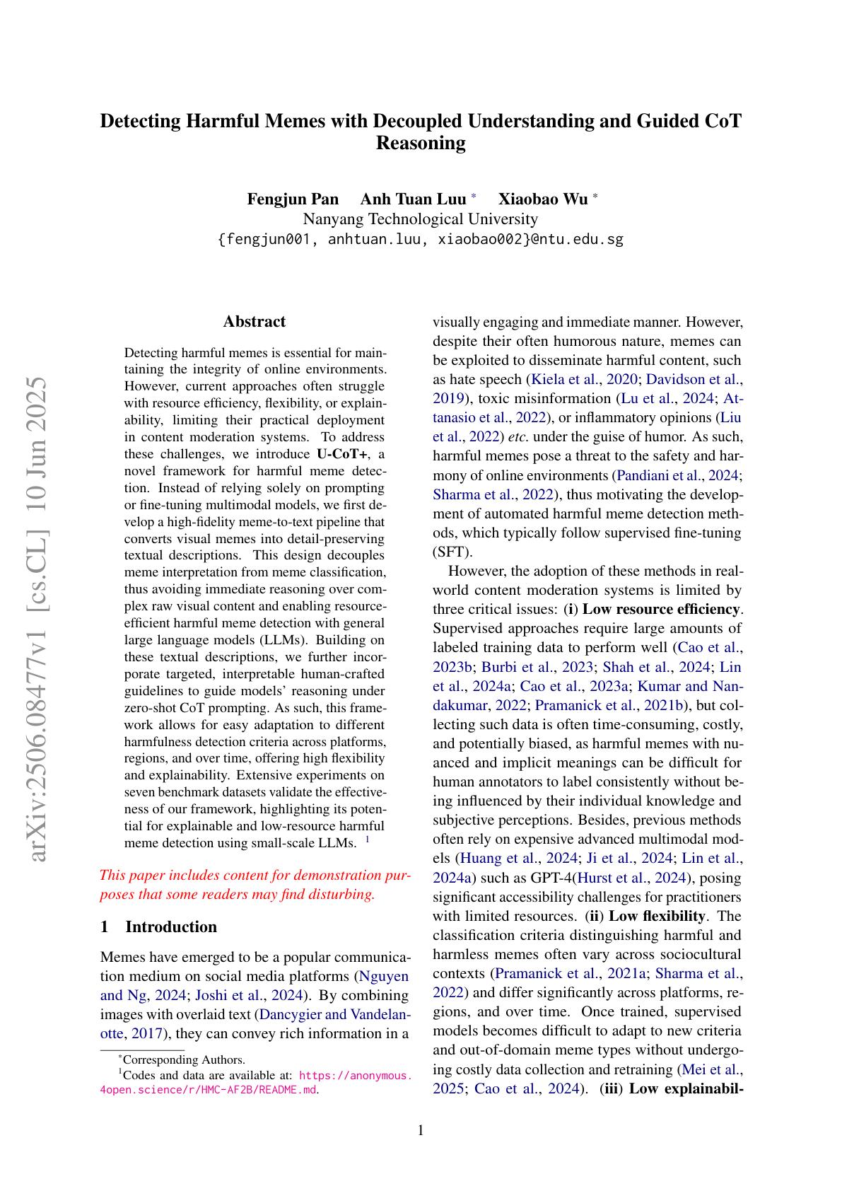 Detecting Harmful Memes with Decoupled Understanding and Guided CoT ...