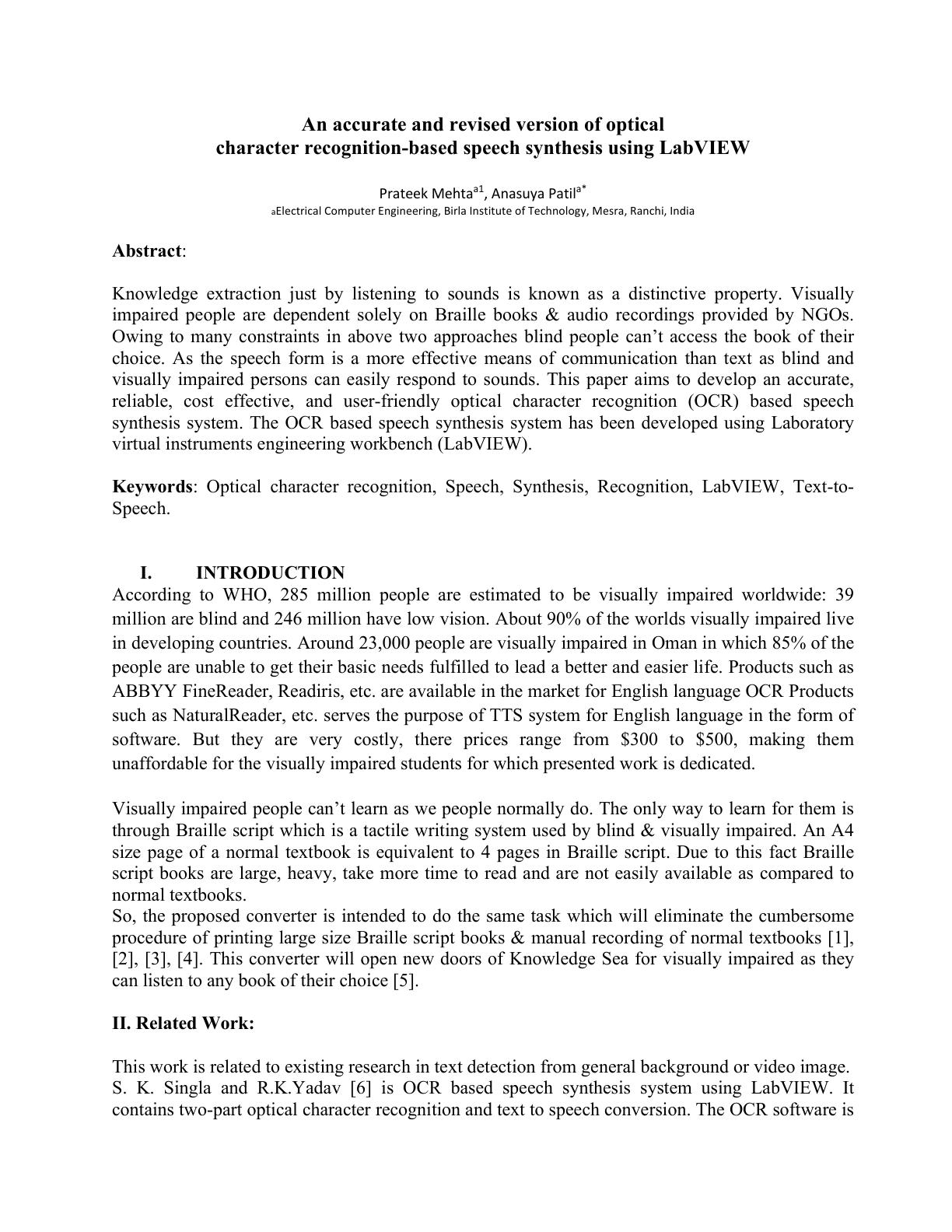 An accurate and revised version of optical character recognition-based ...
