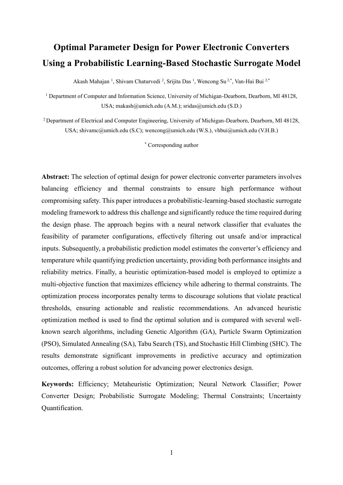 Optimal Parameter Design for Power Electronic Converters Using a ...