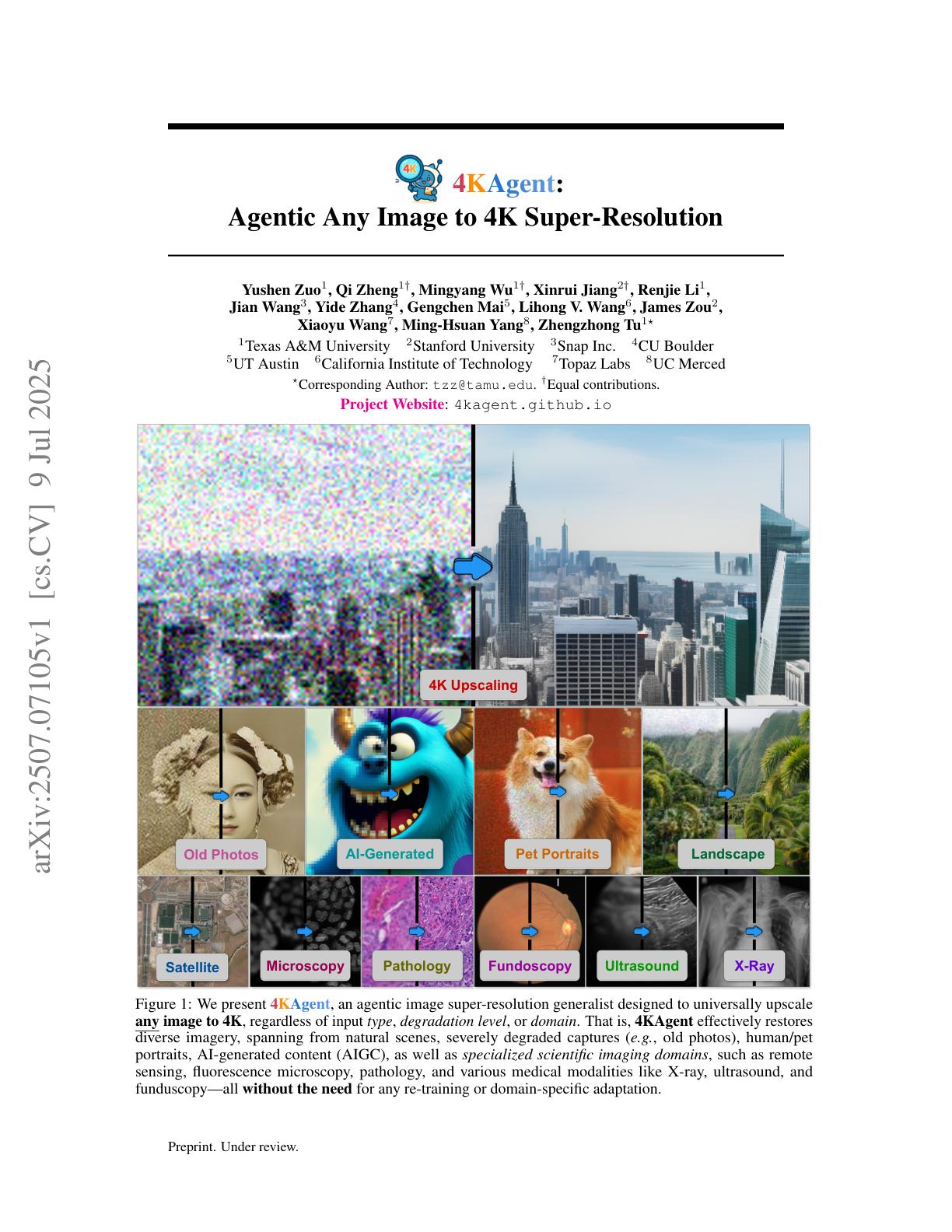 4KAgent: Agentic Any Image to 4K Super-Resolution