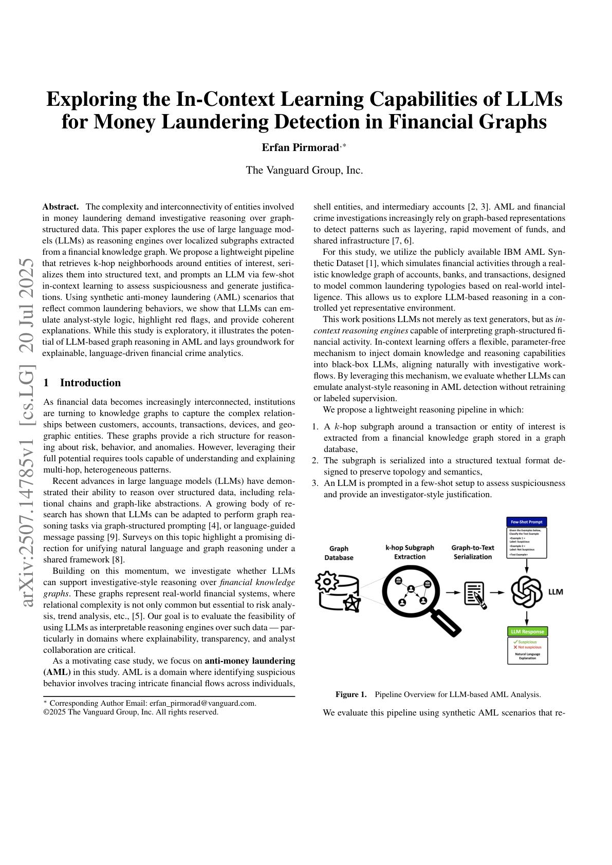 Exploring the In-Context Learning Capabilities of LLMs for Money ...