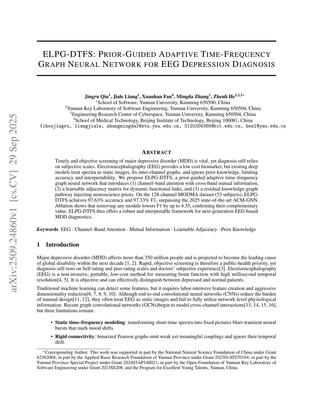 ELPG-DTFS: Prior-Guided Adaptive Time-Frequency Graph Neural Network ...