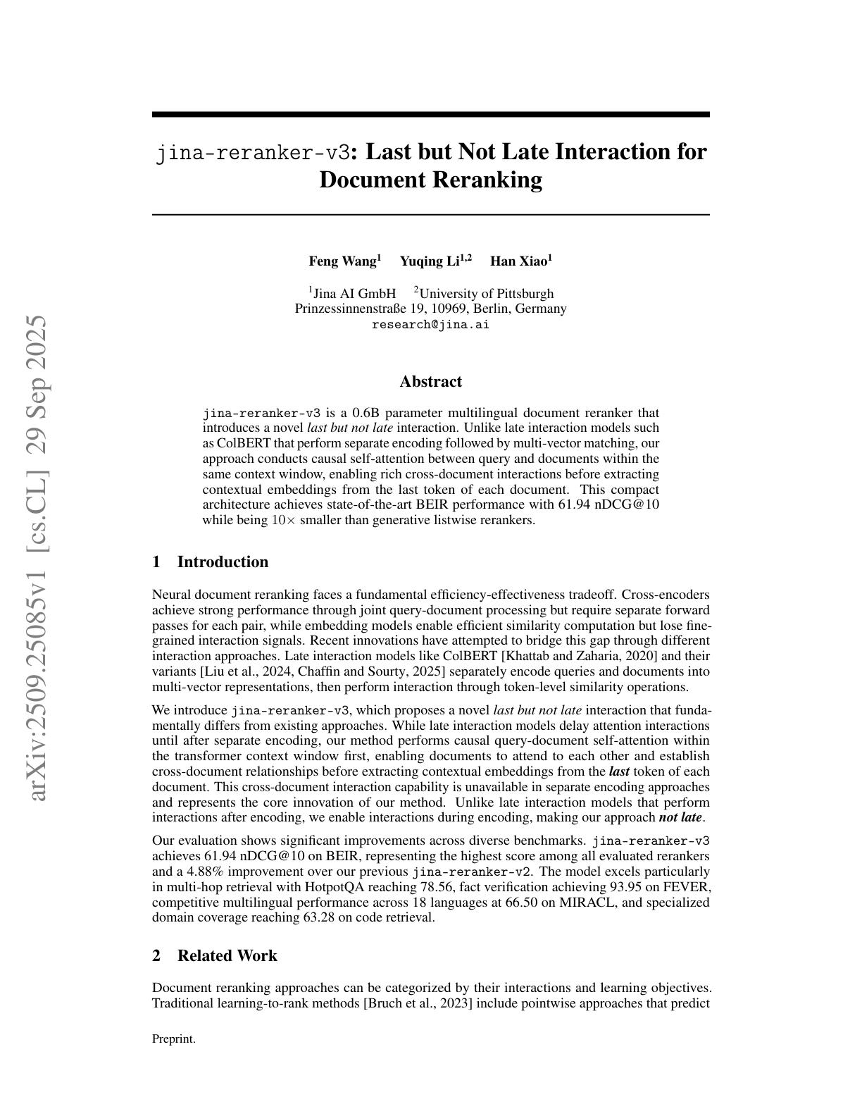 jina-reranker-v3: Last but Not Late Interaction for Document Reranking