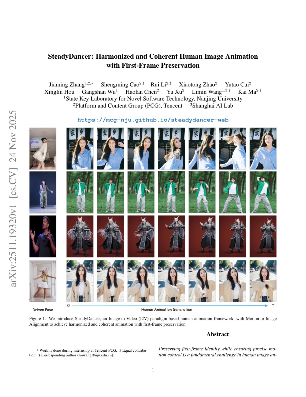 SteadyDancer: Harmonized and Coherent Human Image Animation with First ...