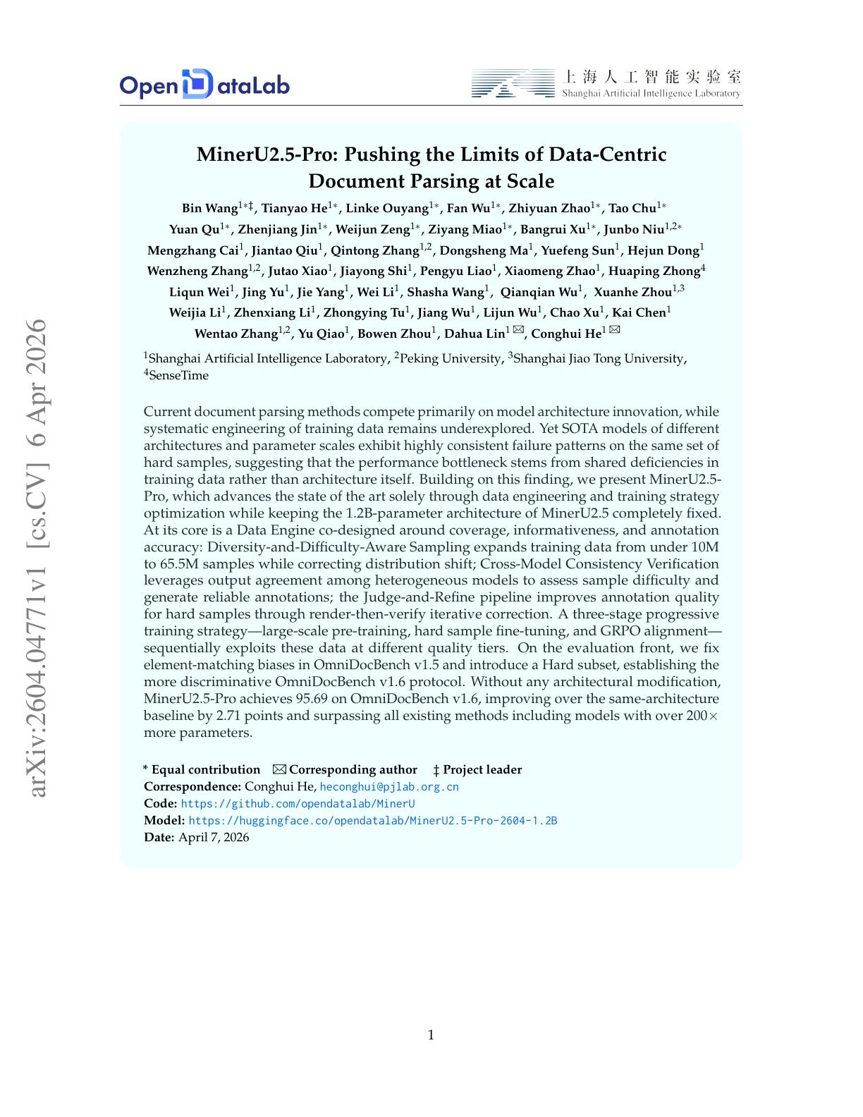 MinerU2.5-Pro: Pushing the Limits of Data-Centric Document Parsing at Scale